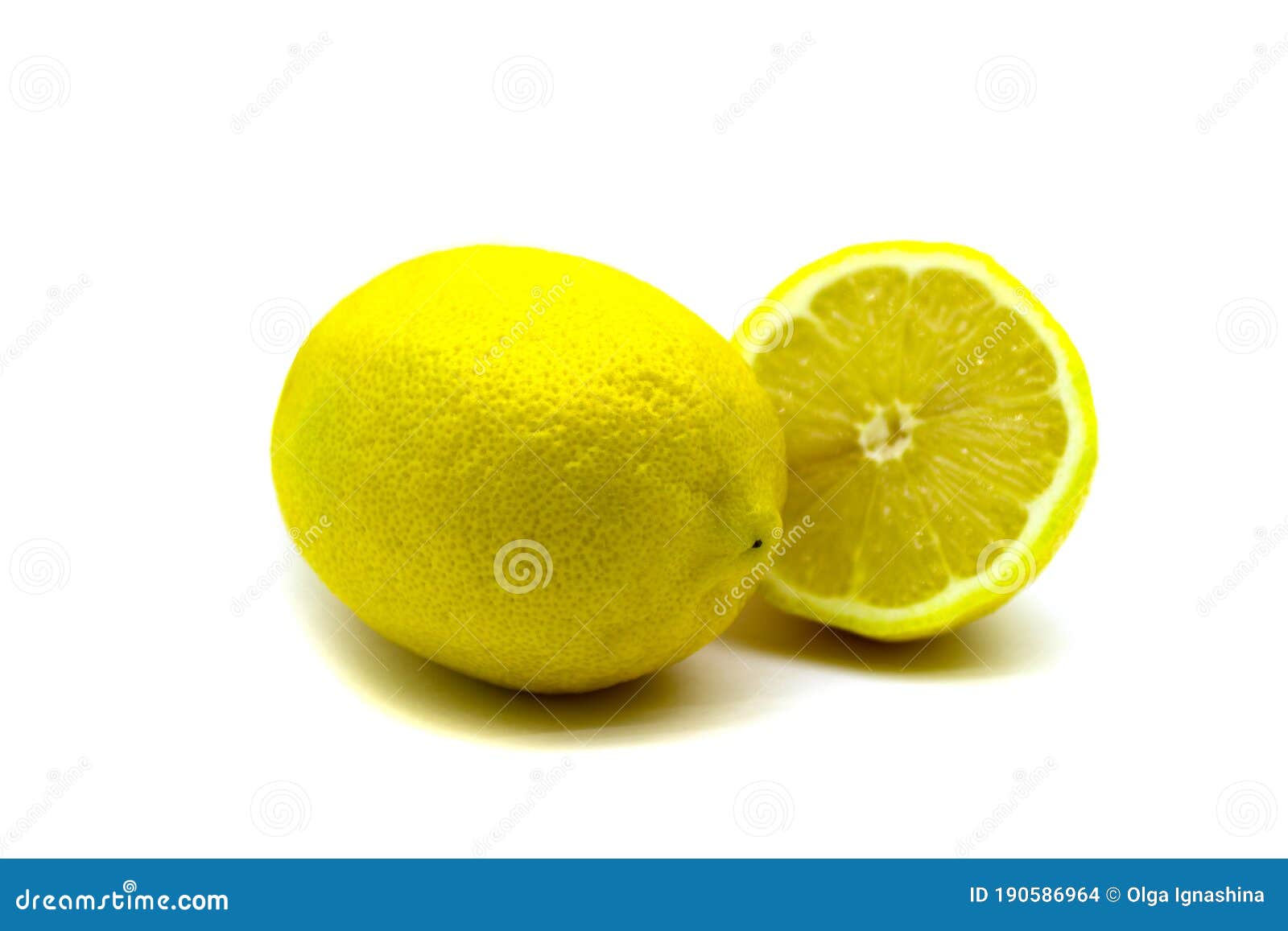 One lemon and half stock photo. Image of ripe, fruit - 190586964