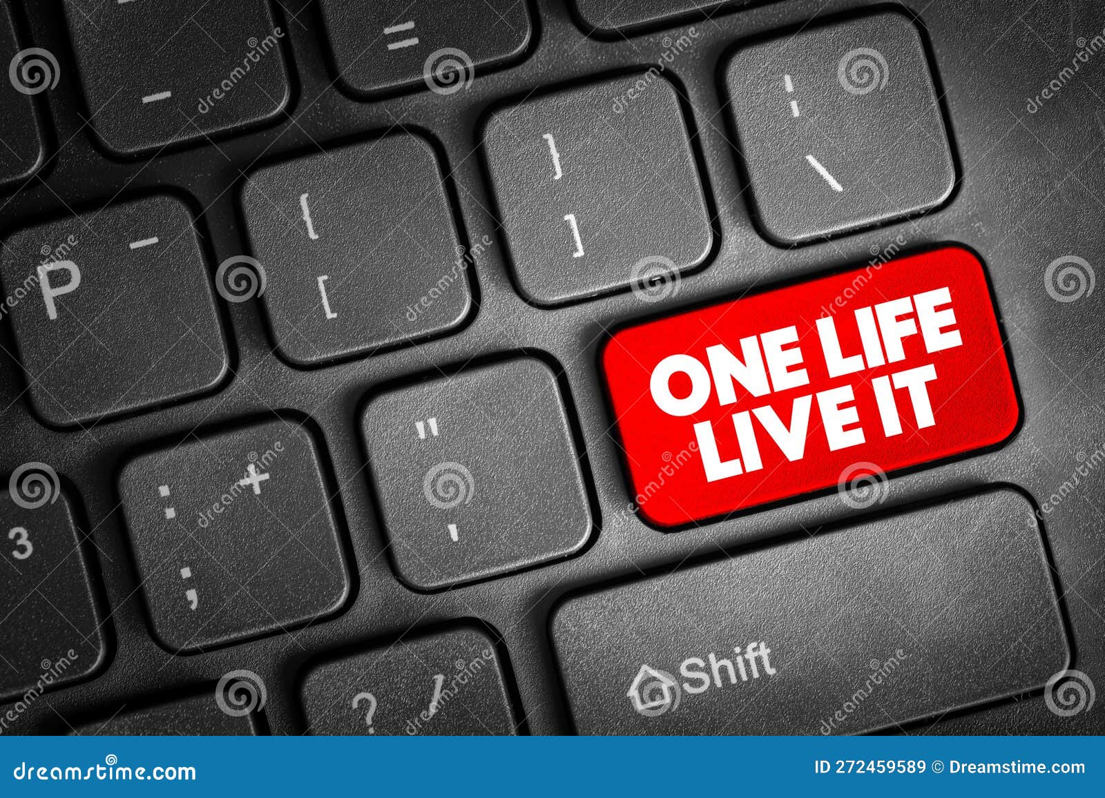 One Life Live It Text Button On Keyboard, Concept Background Royalty ...