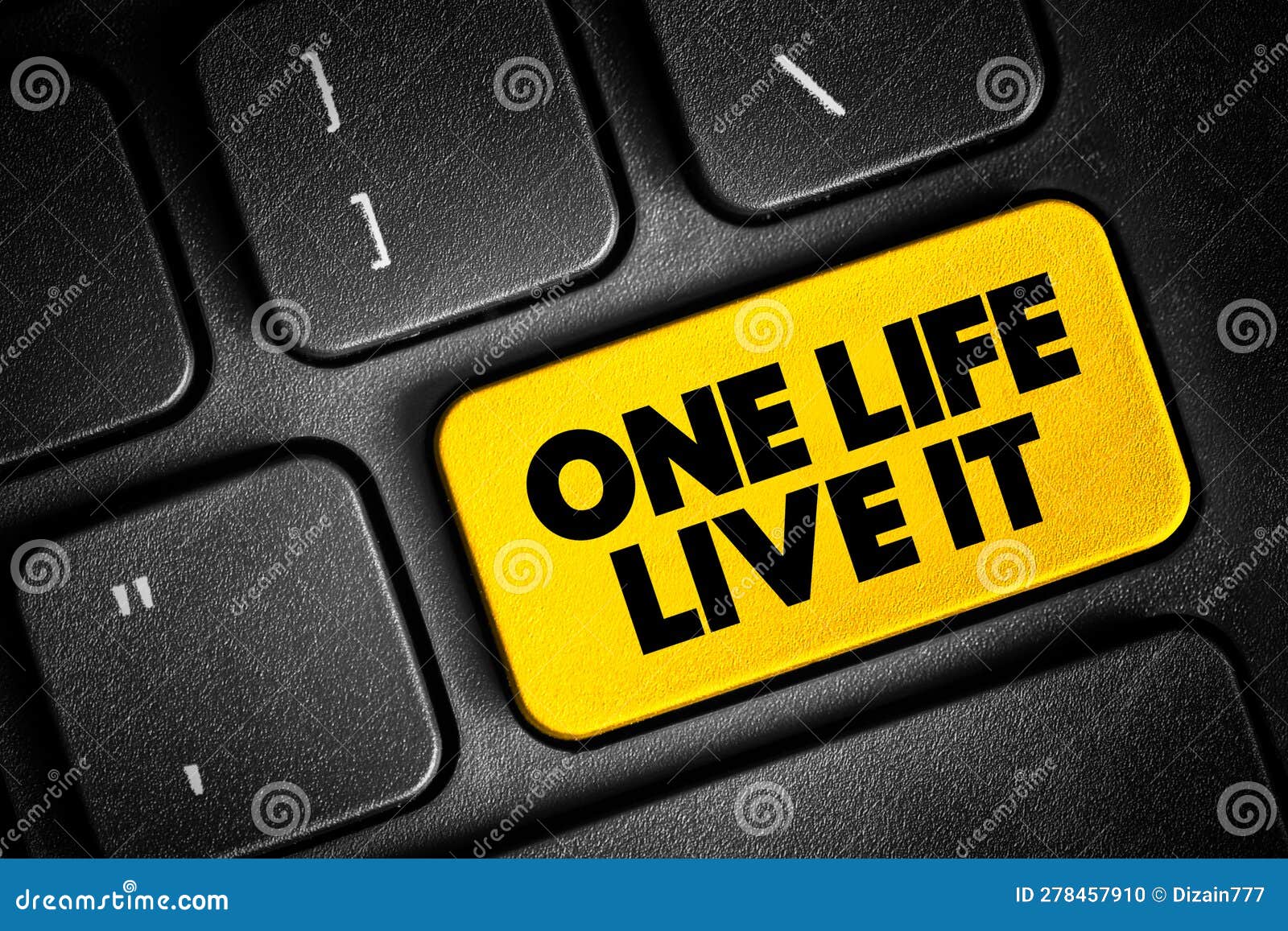 One Life Live it Text Button on Keyboard, Concept Background Stock ...