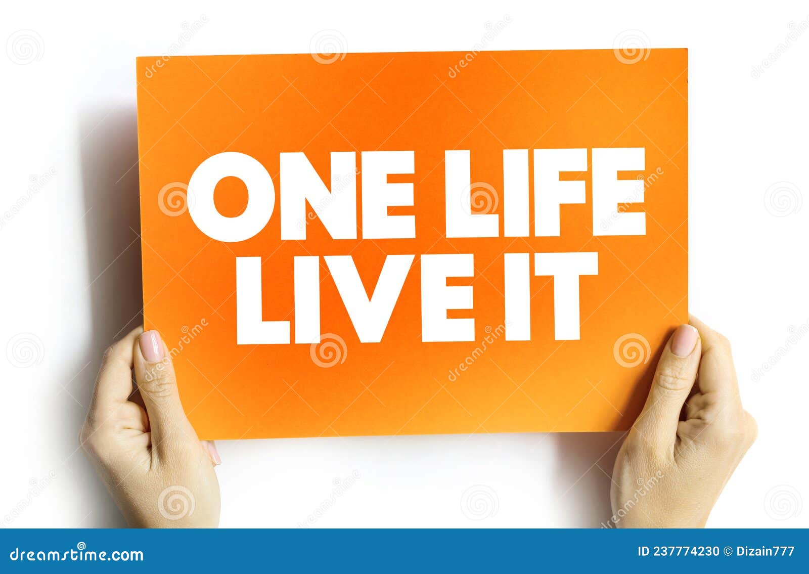 One Life Live it Text Quote on Card, Concept Background Stock Photo ...