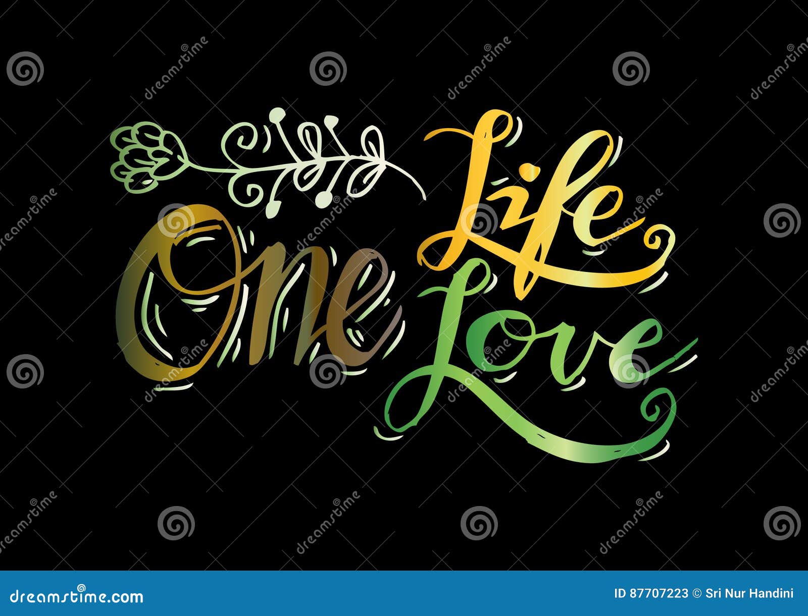 One life, one love stock illustration. Illustration of brush - 87707223