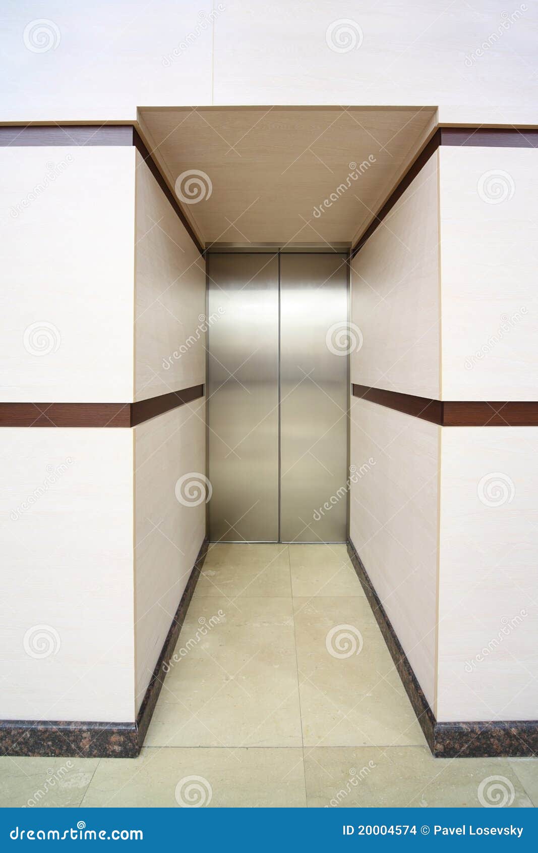 One Lift With Closed Metallic Doors Royalty-Free Stock Image ...
