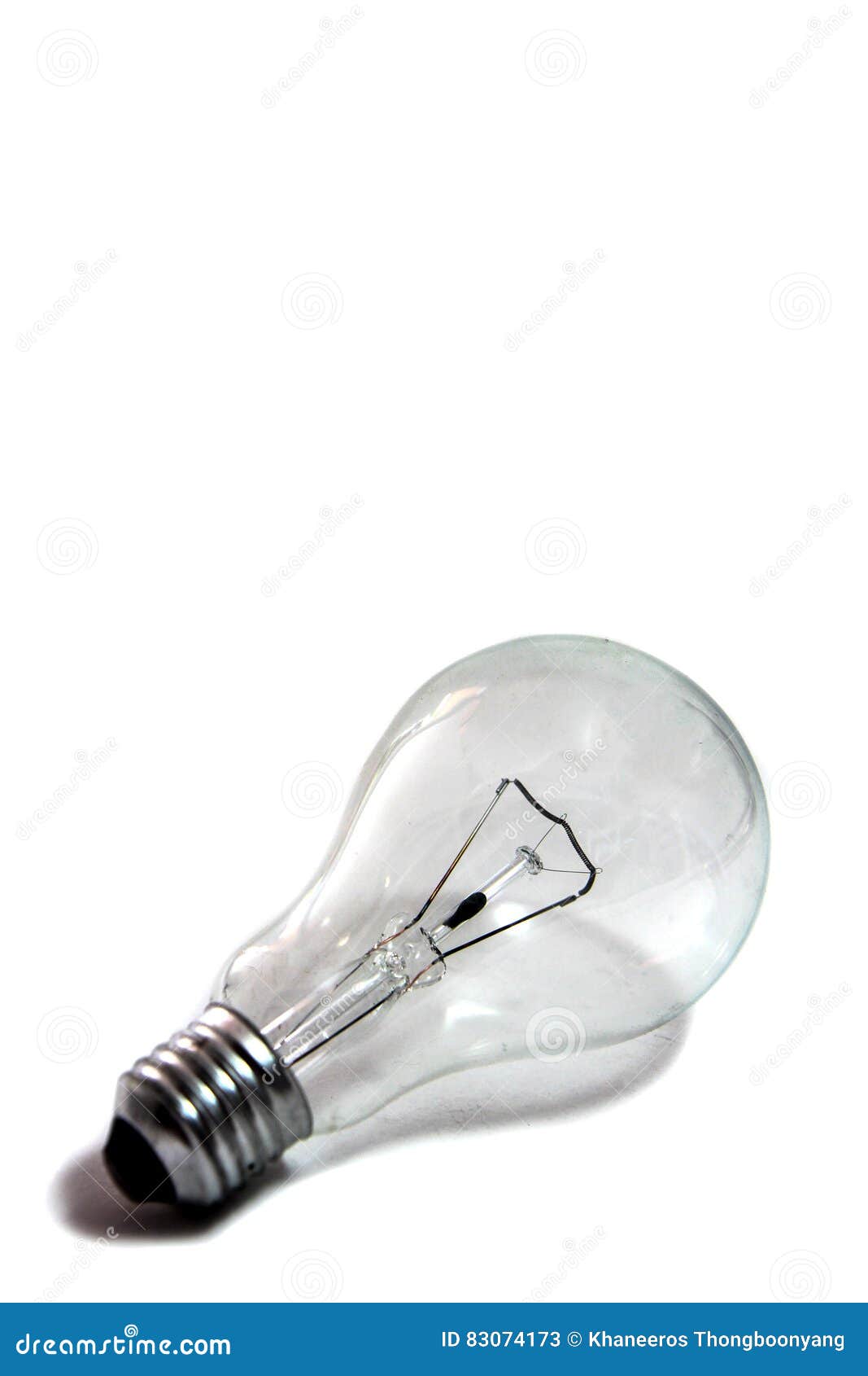 One Light Bulb Isolated on White Background Stock Image - Image of ...