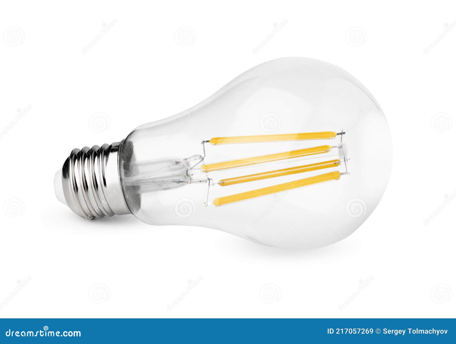 One Light Bulb Isolated on White Background Stock Image - Image of ...