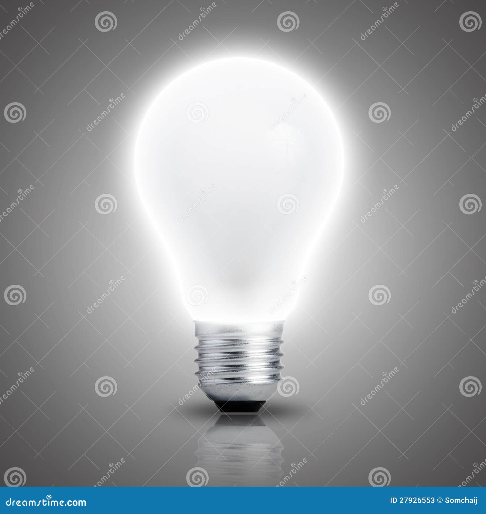 One Light bulb turn on stock illustration. Illustration of electricity ...