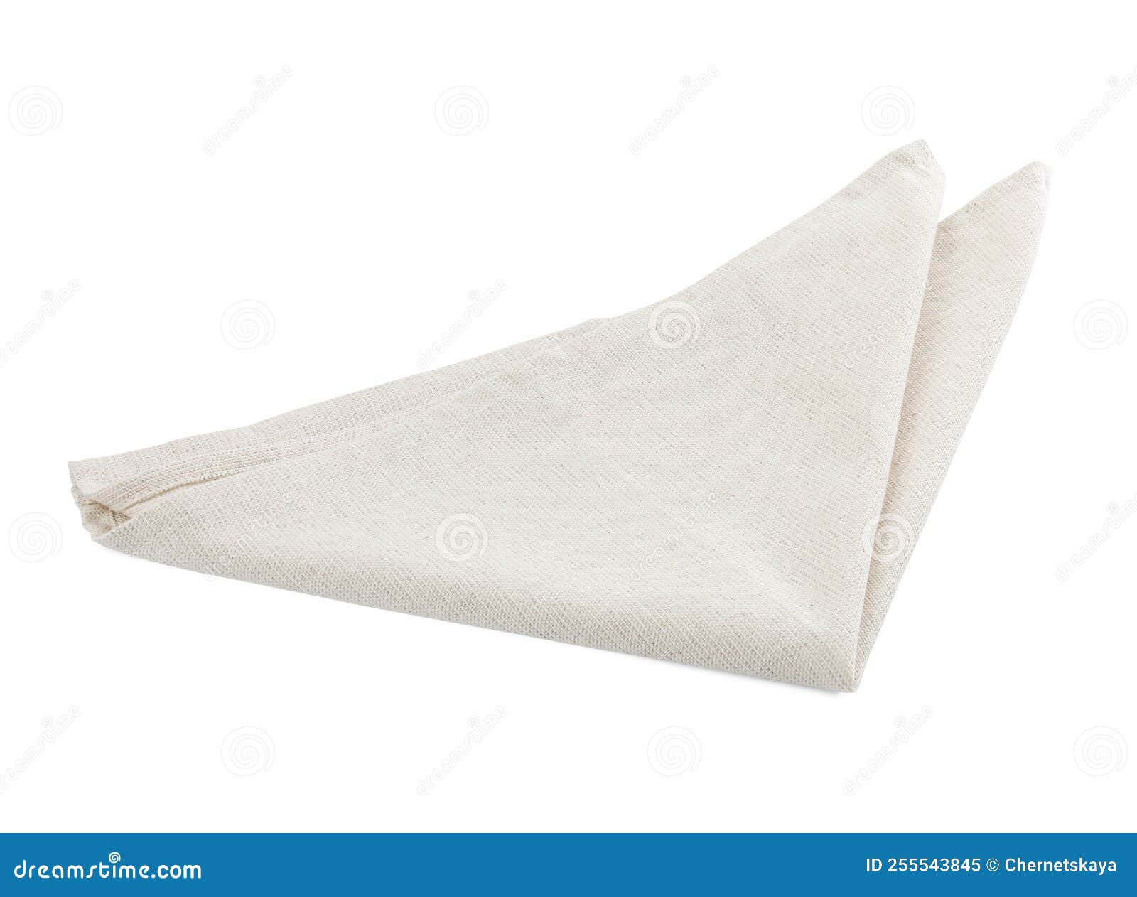 One Light Grey Kitchen Napkin Isolated on White Stock Image - Image of ...