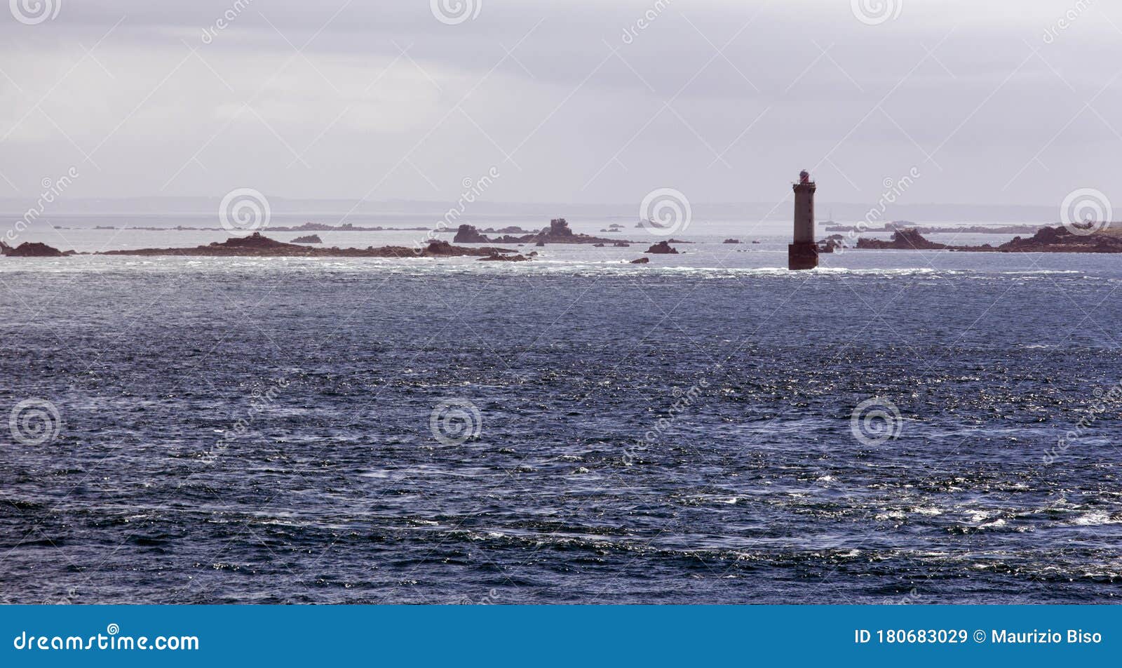 One of the Lighthouses of Ouessant Stock Image - Image of nature ...
