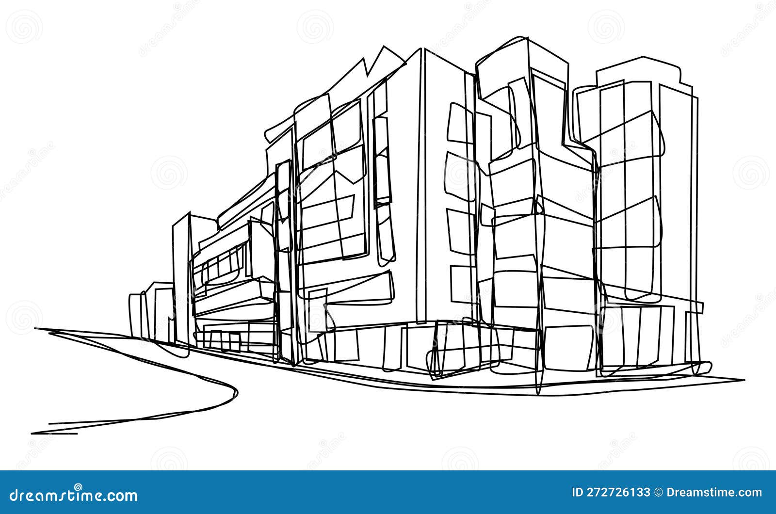 One Line Art. One Continues Line Art Stock Illustration - Illustration ...