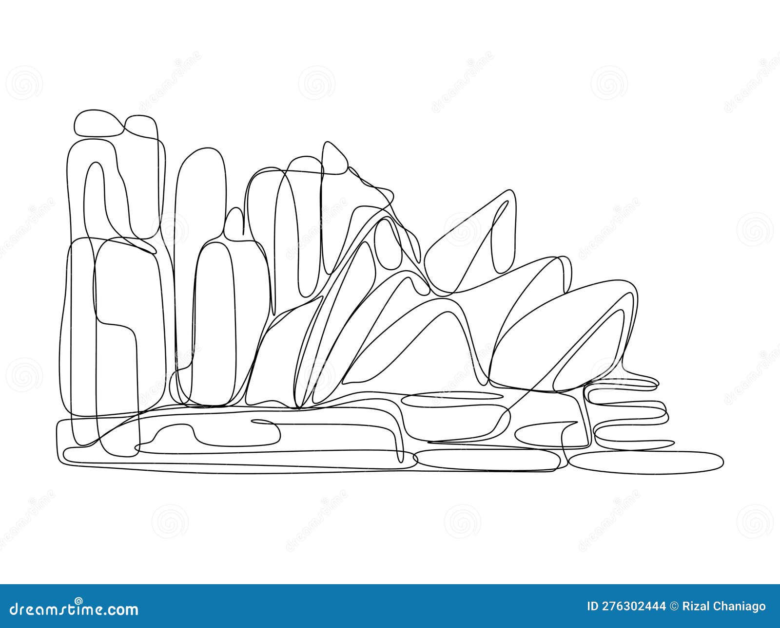 One Line Art. One Continuous Line Art of a Sydney Opera House Stock ...