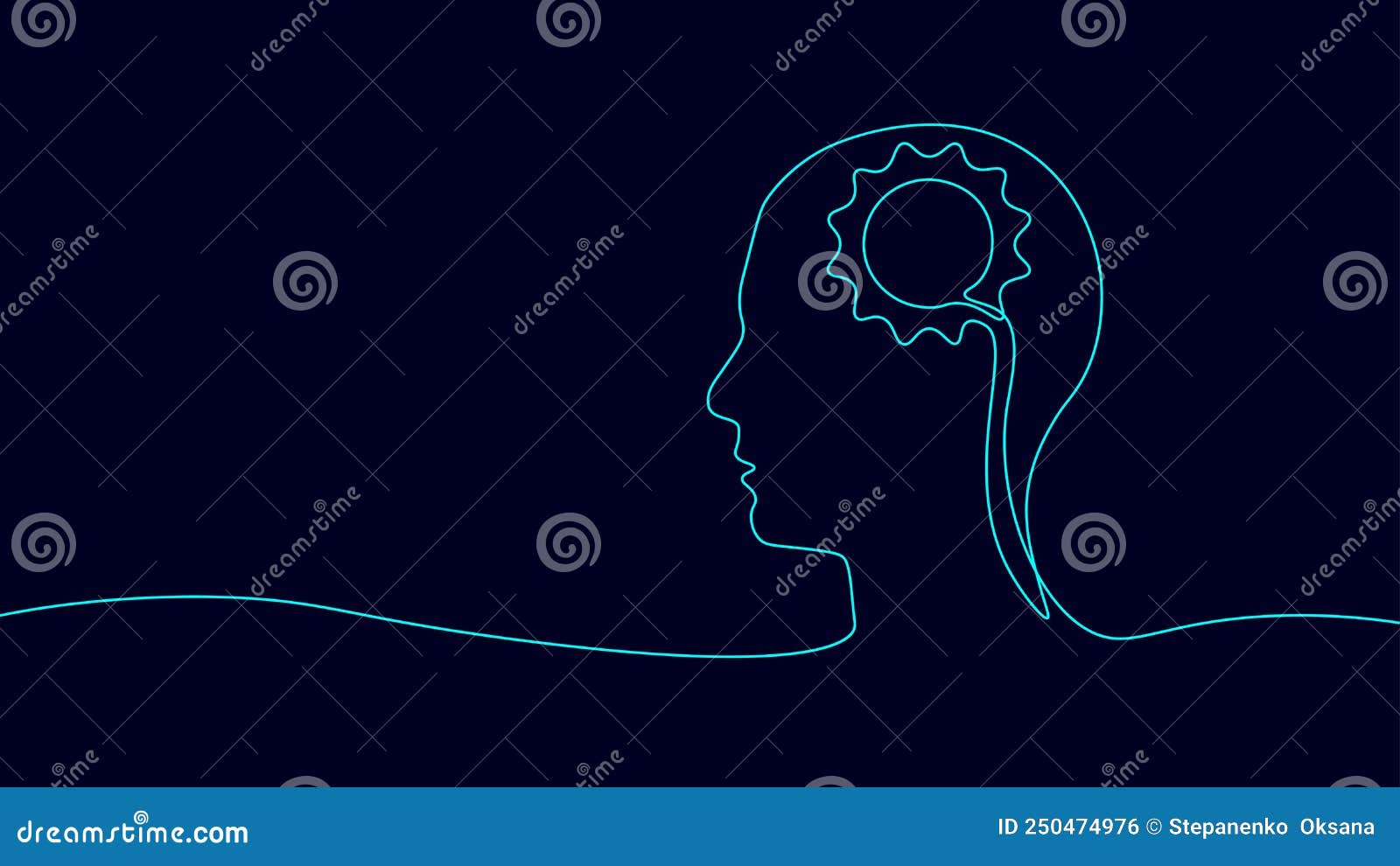 One Line Coaching Session Problem Solution Concept. Creative Idea ...