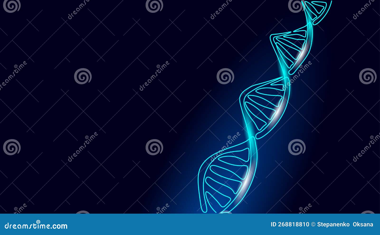 One Line Continuous DNA Code Helix Symbol Concept. Silhouette of ...