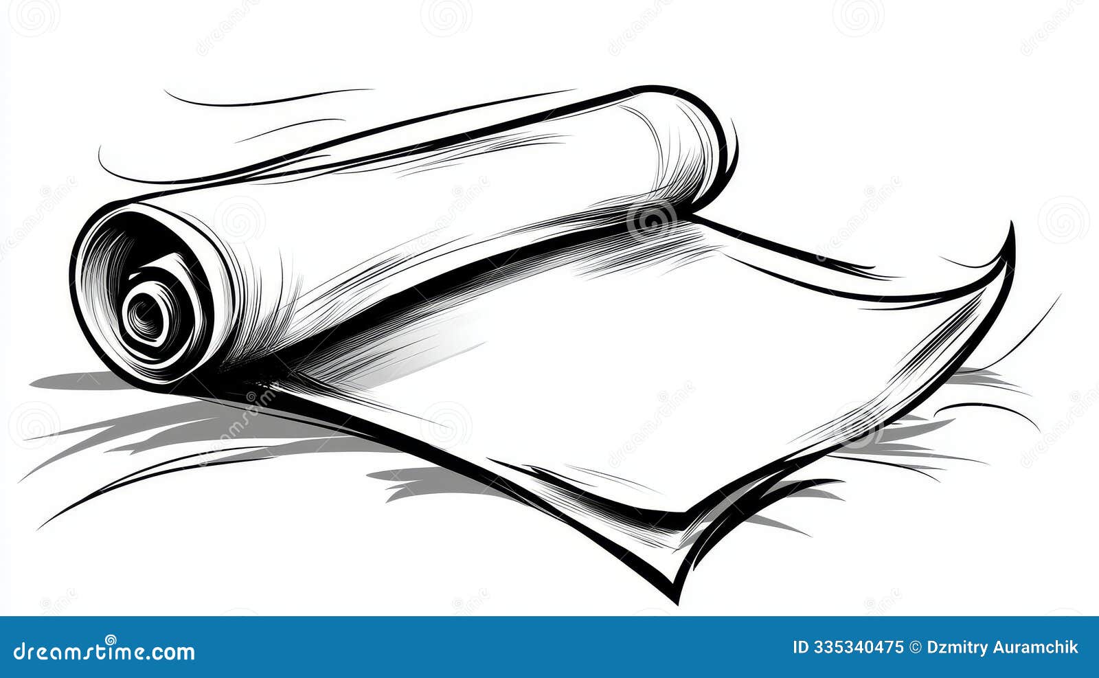 A One-line Continuous Hand Drawing on Papyrus. Modern Illustration on ...