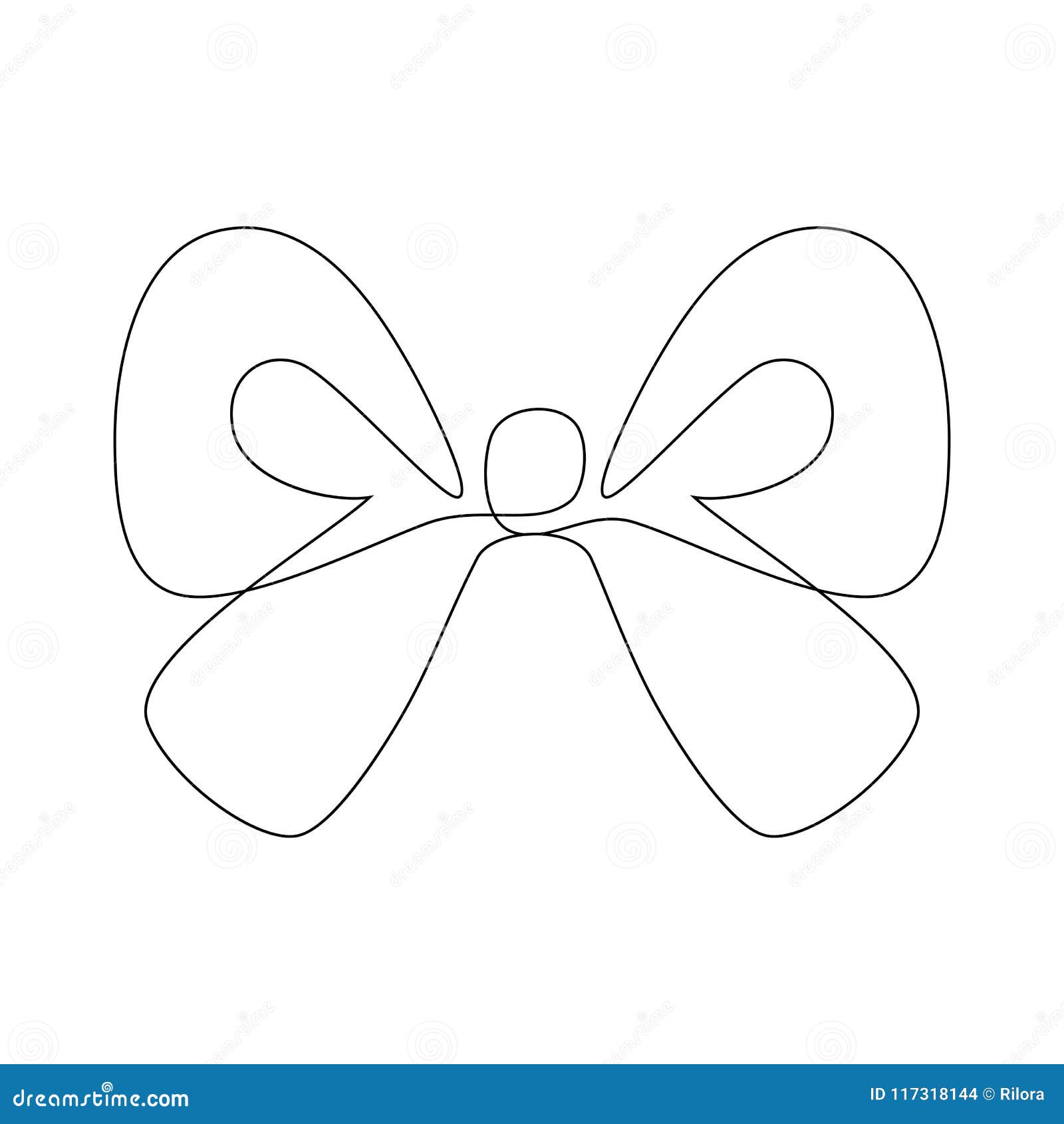 One Line Continuous Ribbon. Vector Illustration. Stock Vector ...