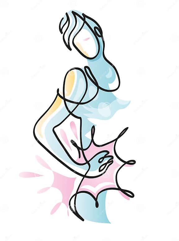 One Line Drawing of Appendix. Stock Illustration - Illustration of ...