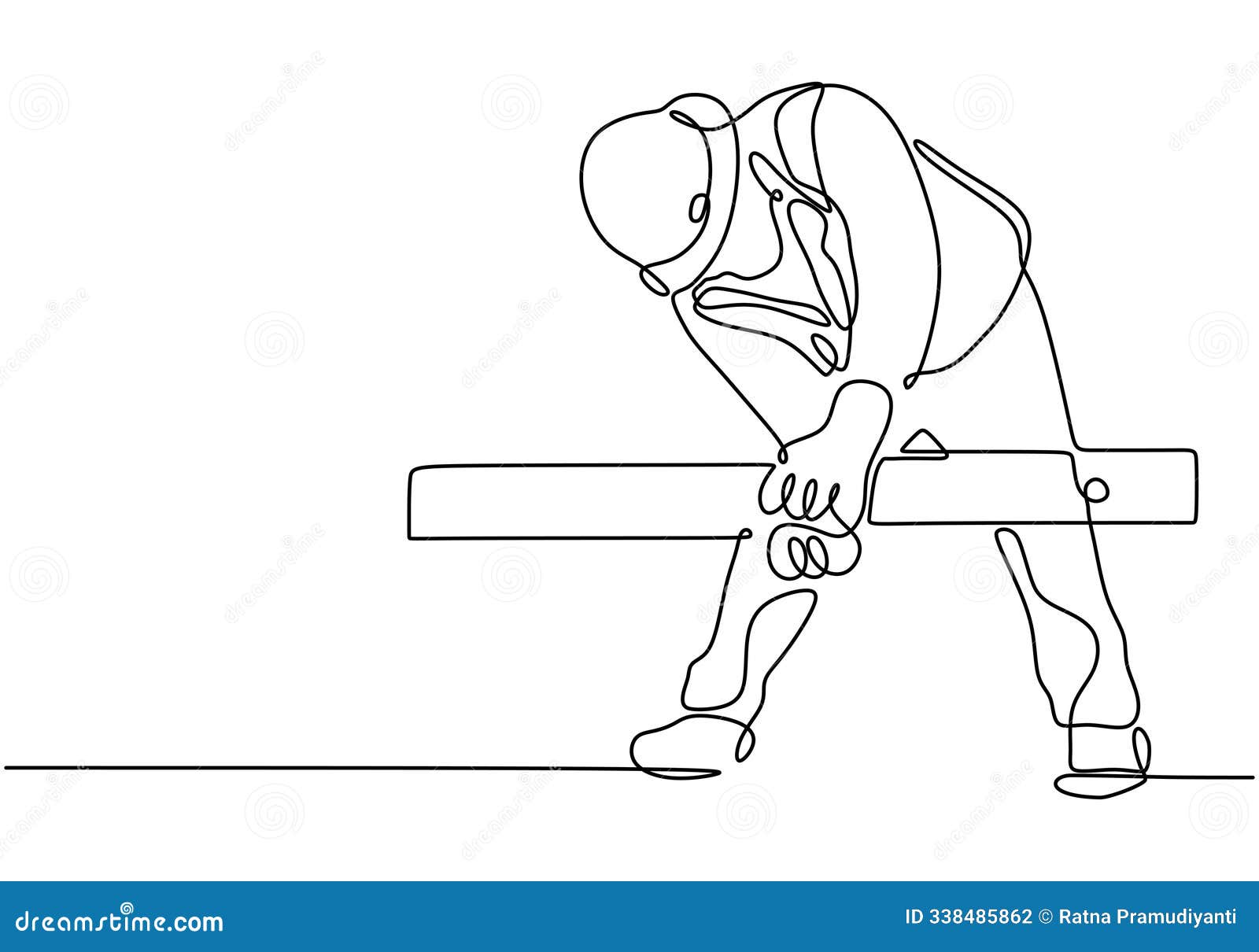One Line Drawing of a Carpenter, Depicting Craftsmanship and Skill in ...