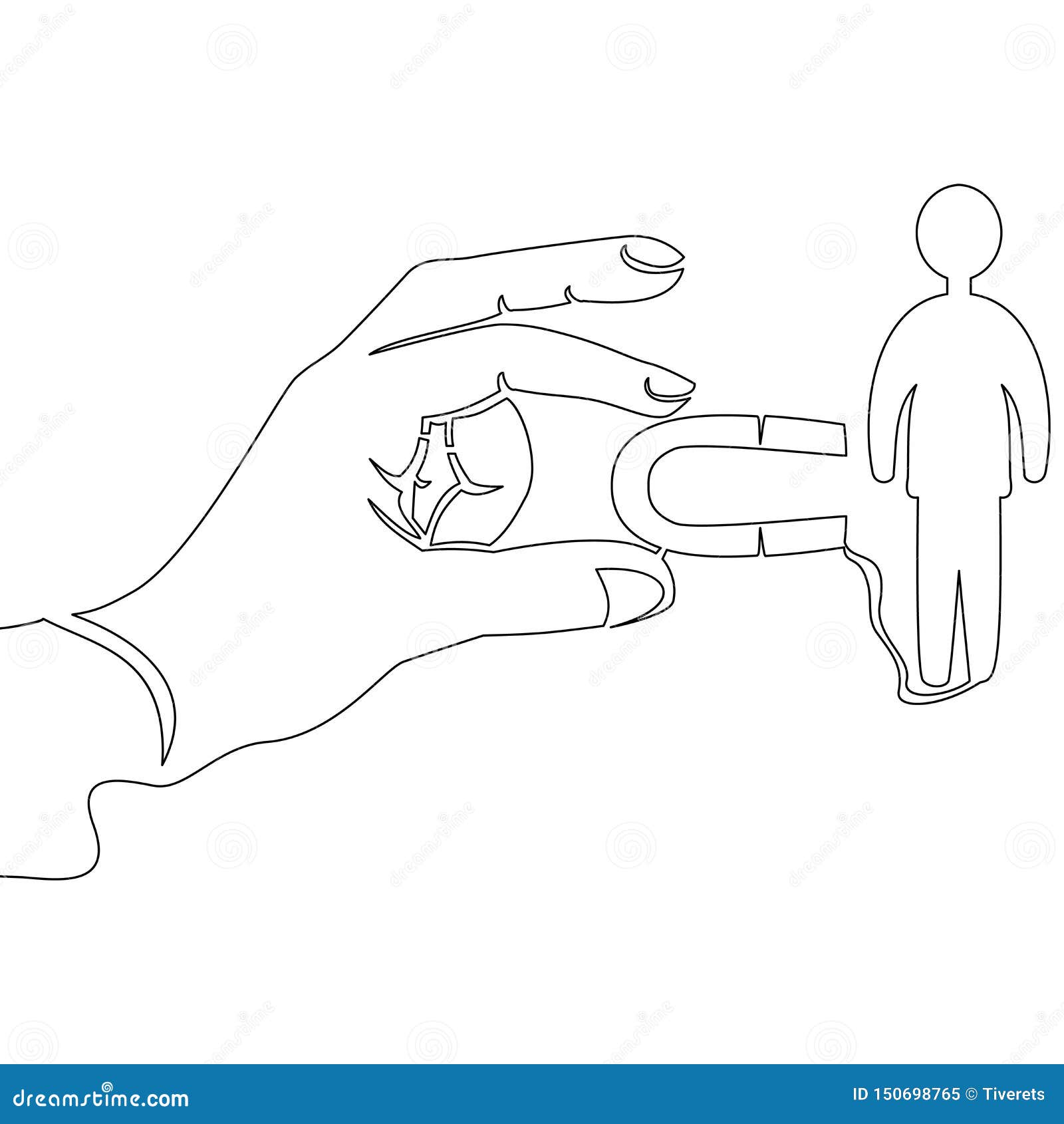 One Line Drawing Customer Retention Concept Stock Vector - Illustration ...