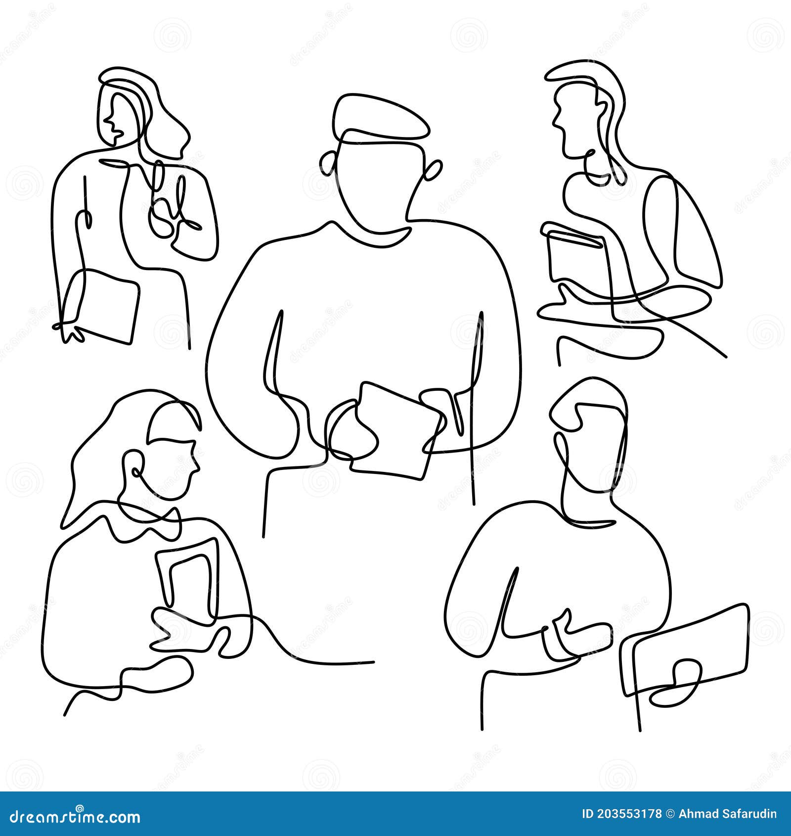 Happy College Student Crowd. Vector Flat Creative People Illustration ...