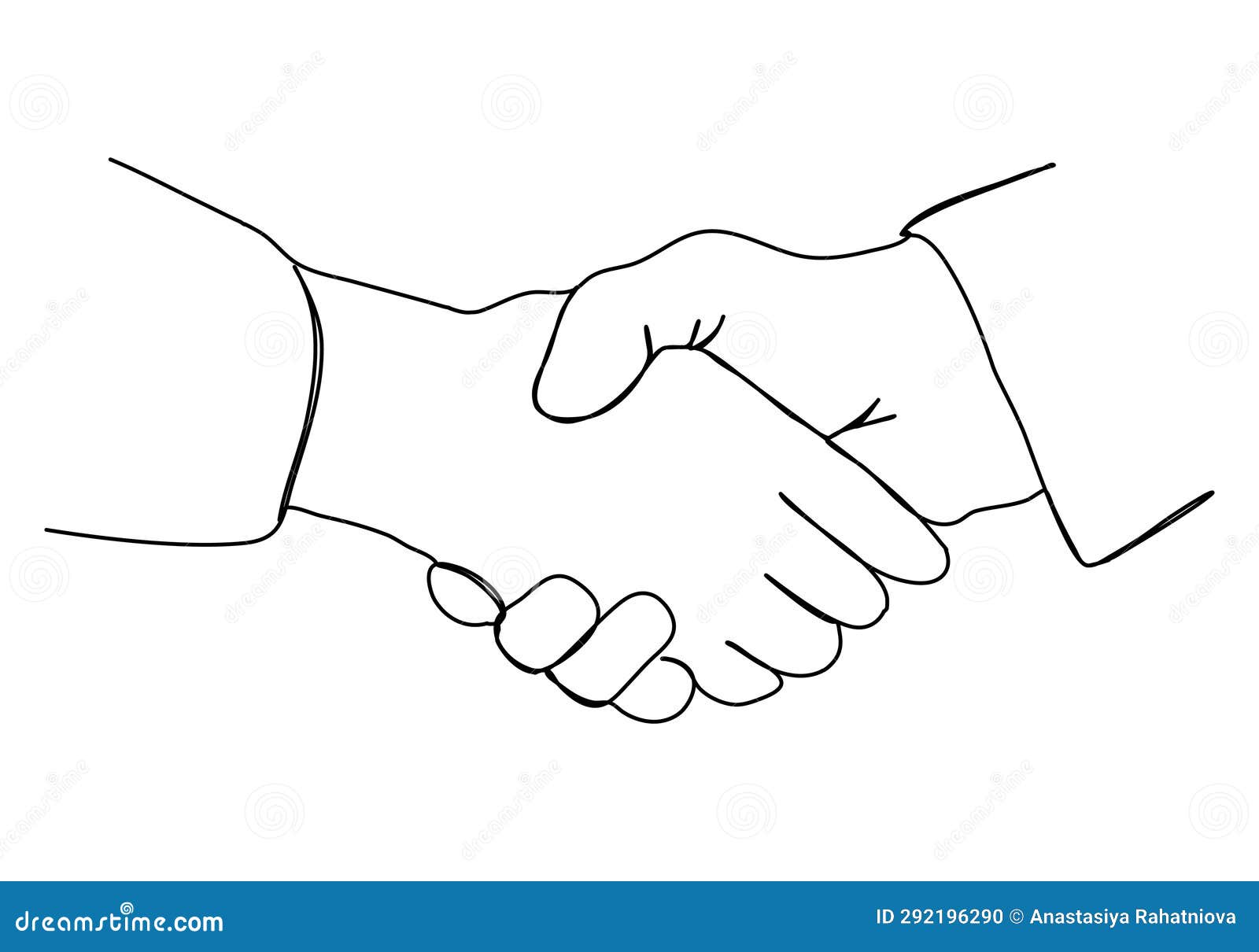 Drawing Of Handshake Cartoon Vector | CartoonDealer.com #27831173