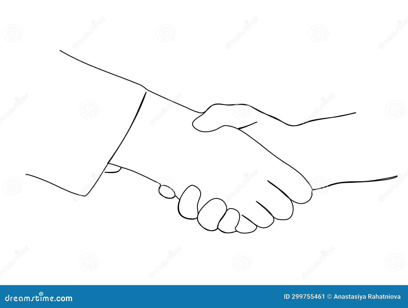 Drawing Of Handshake Cartoon Vector | CartoonDealer.com #27831173