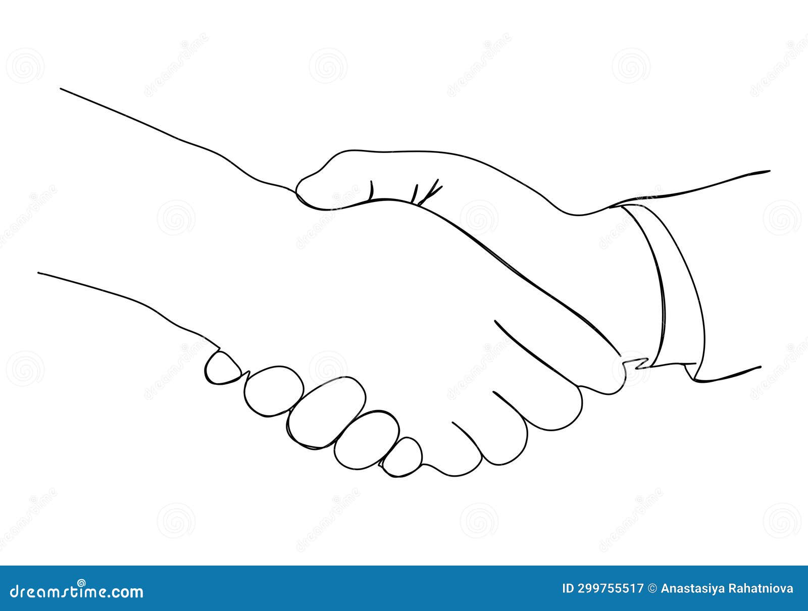 Drawing Of Handshake Cartoon Vector | CartoonDealer.com #27831173