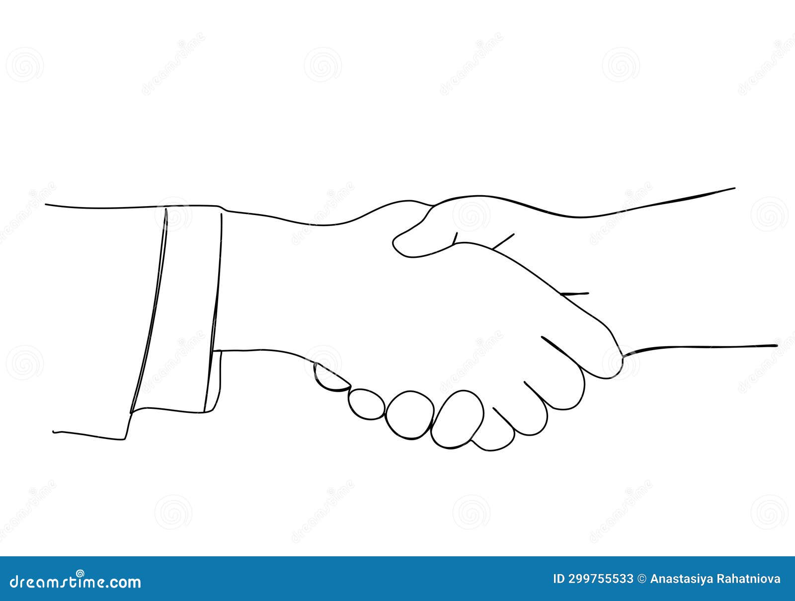 Drawing Of Handshake Cartoon Vector | CartoonDealer.com #27831173