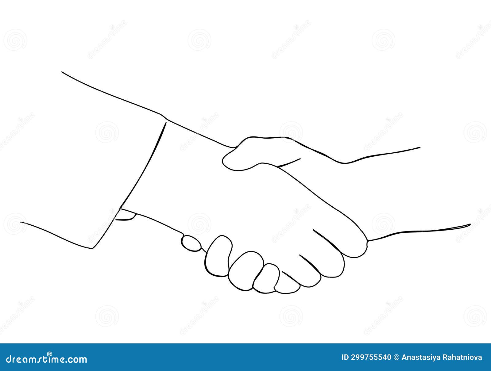 Drawing Of Handshake Cartoon Vector | CartoonDealer.com #27831173