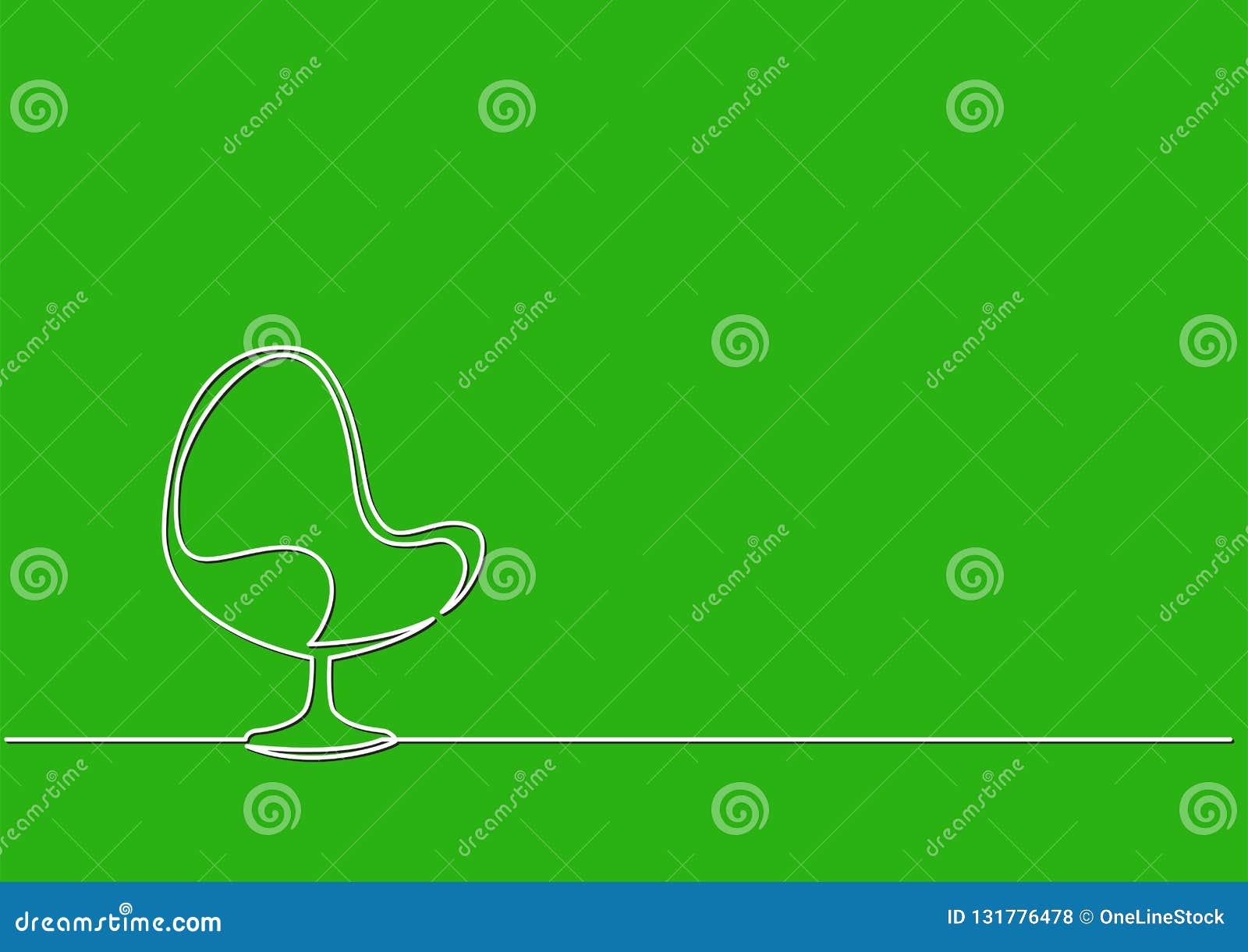 One Line Drawing of Isolated Vector Object - Modern Chair Stock ...