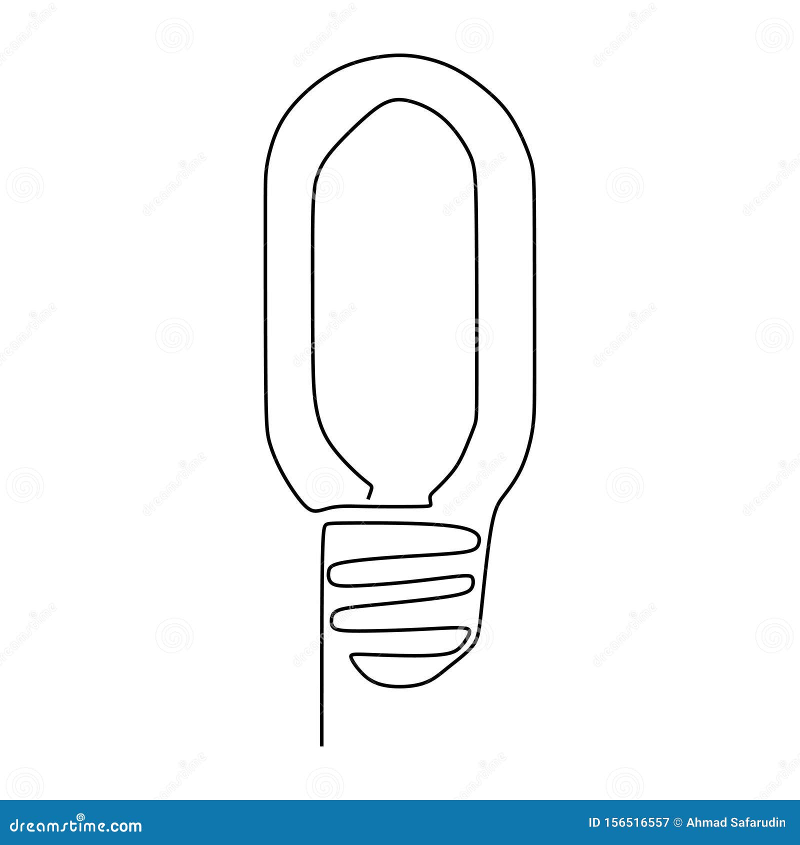 One Line Drawing Light Bulb Symbol Idea and Creativity Isolated on ...