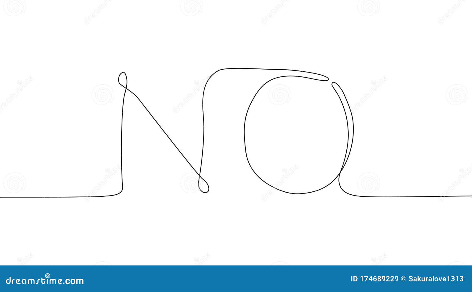 One Line Drawing of Phrase - No Stock Illustration - Illustration of ...