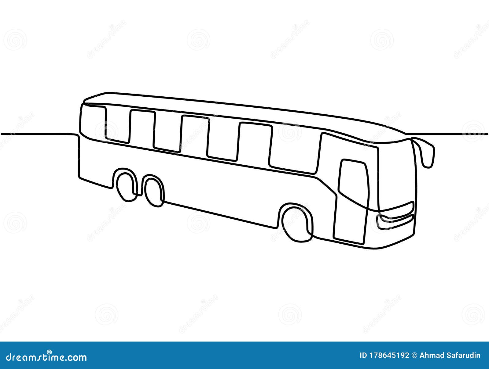 Passenger Bus Continuous Line Drawing. One Line Art Of Autobus, Bus ... Passenger Bus Continuous Line Drawing. One Line Art Of Autobus, Bus ...