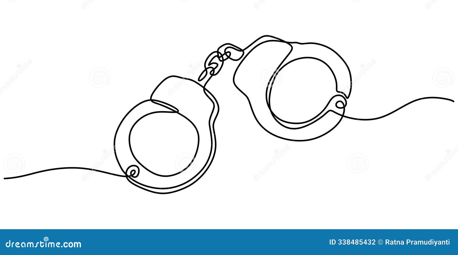Simple Handcuffs, Manacle Line Icon. Symbol And Sign Vector ...
