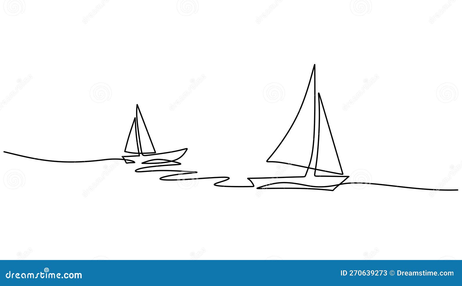 One Line Drawing of Ship on Beach Isolated on White Background Stock ...
