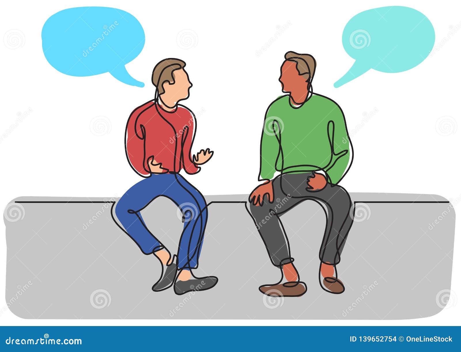 Two Men Talking Clipart