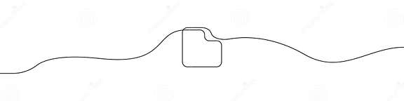 One Line Drawing Vector File. Document Outline Vector. a Folded Sheet ...