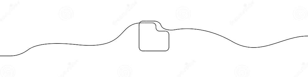 One Line Drawing Vector File. Document Outline Vector. a Folded Sheet ...