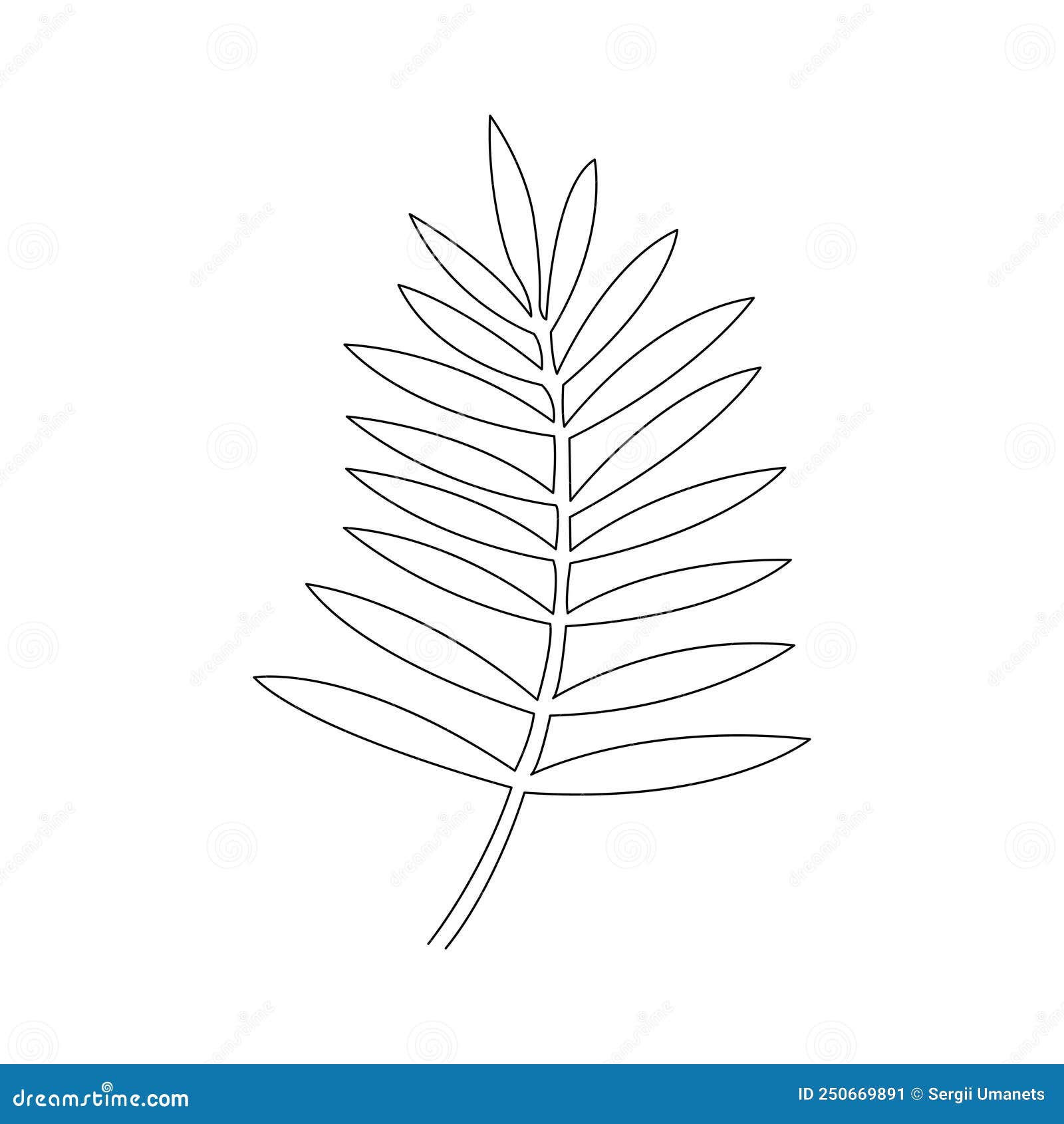 One Line Drawing Vector Leaf. Minimal Art. Stock Vector - Illustration ...