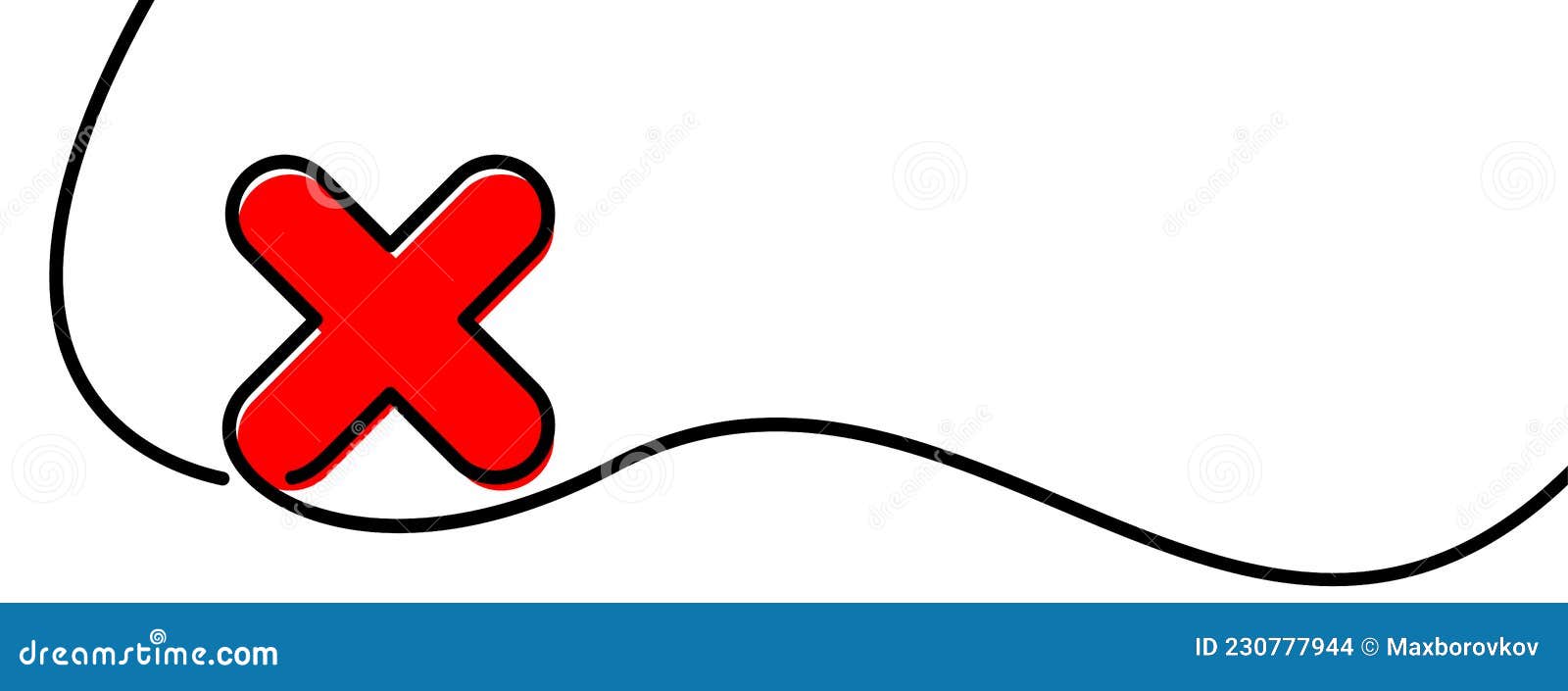 One Line Drawn Red Cross Sign Stock Vector - Illustration of continuous ...