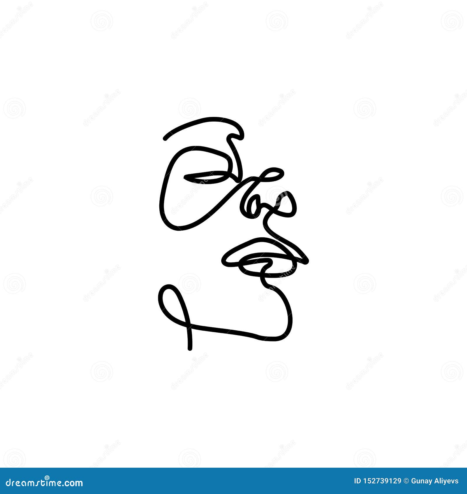 One Line, Face, Woman Icon. Element of Woman in Thin One Line Icon ...