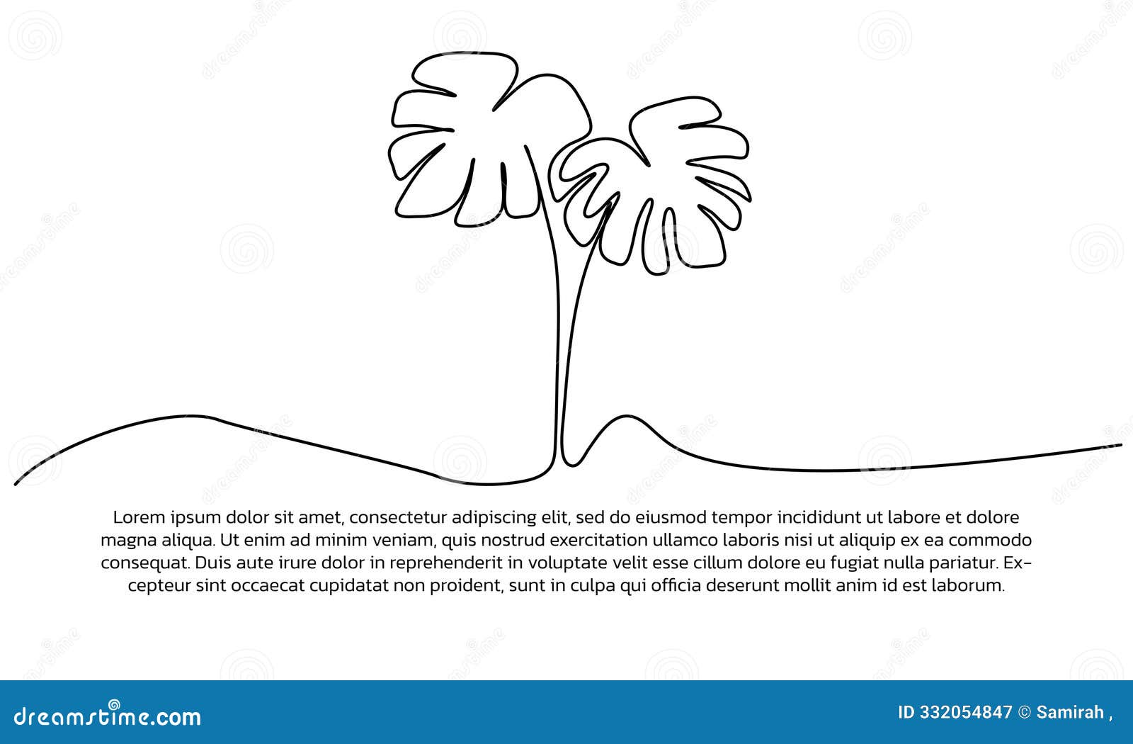 One Line Jasmine Flower Poster Drawing With A Beautiful Frame Cartoon ...