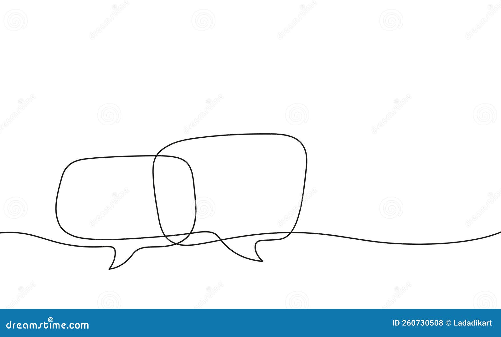 Empty Dialogue Bubbles. Doodle Isolated Texture Style Set Cartoon ...