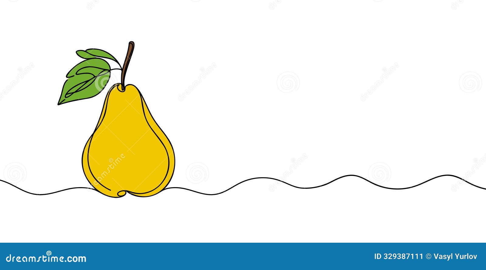 One Line Pear Design. Hand Drawn Minimalism Style Vector Illustration ...