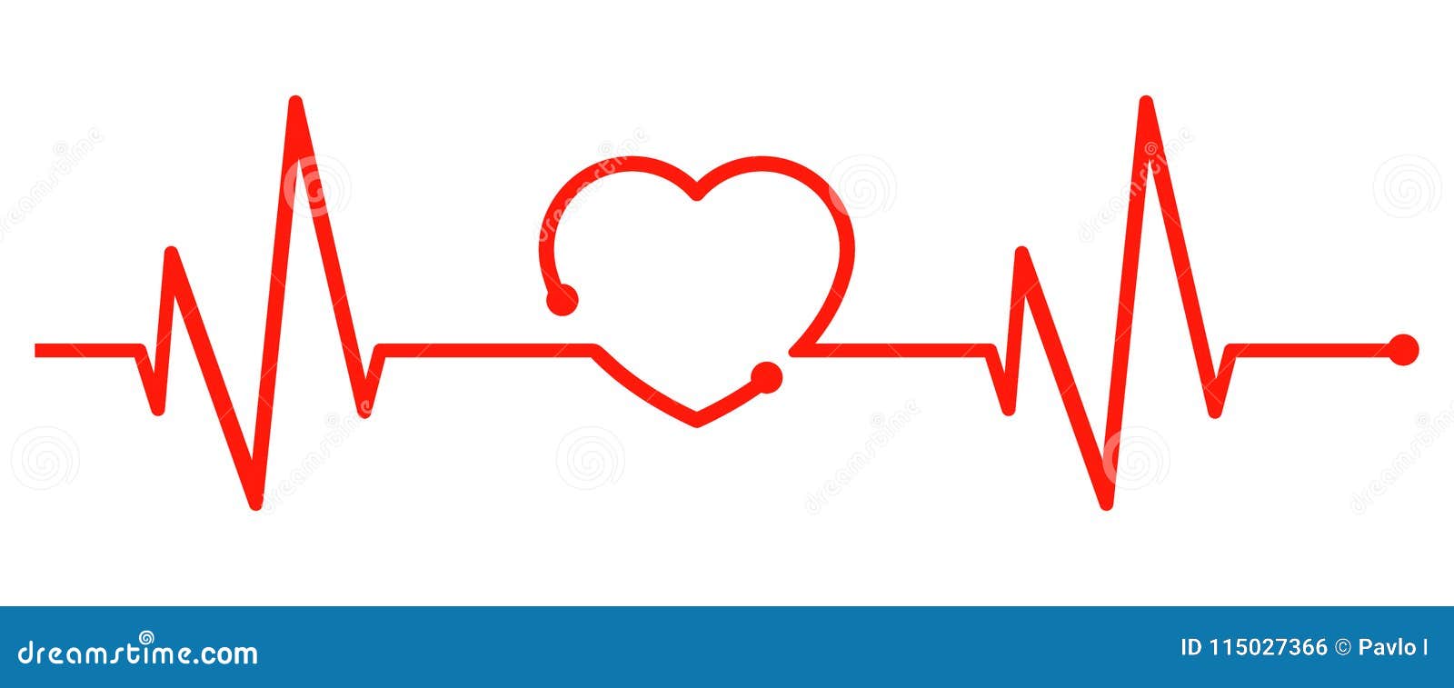 One Line Red Pulse - Vector Stock Vector - Illustration of diagnosis ...