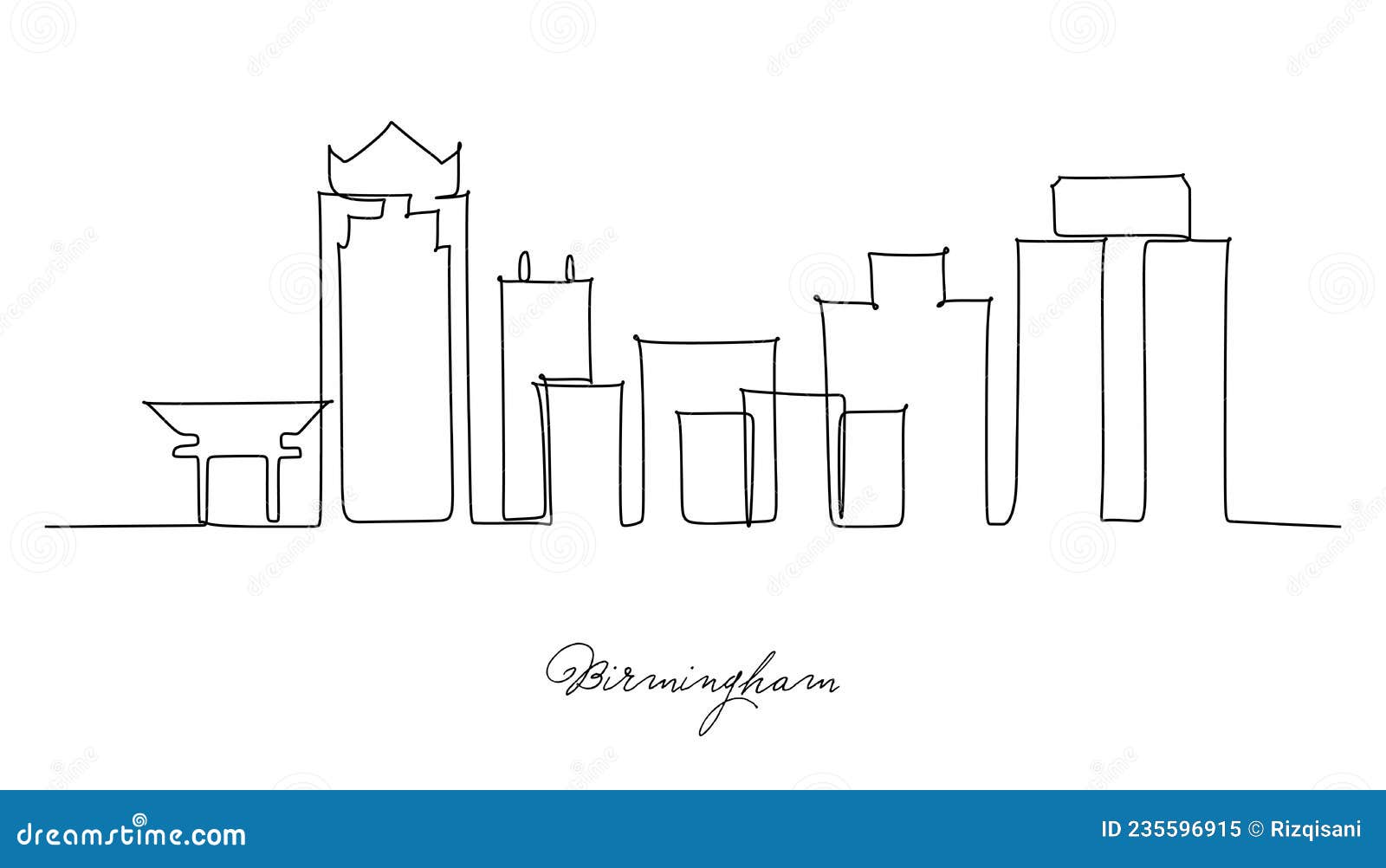 Birmingham UK City Map In Retro Style. Outline Map. Cartoon Vector ...