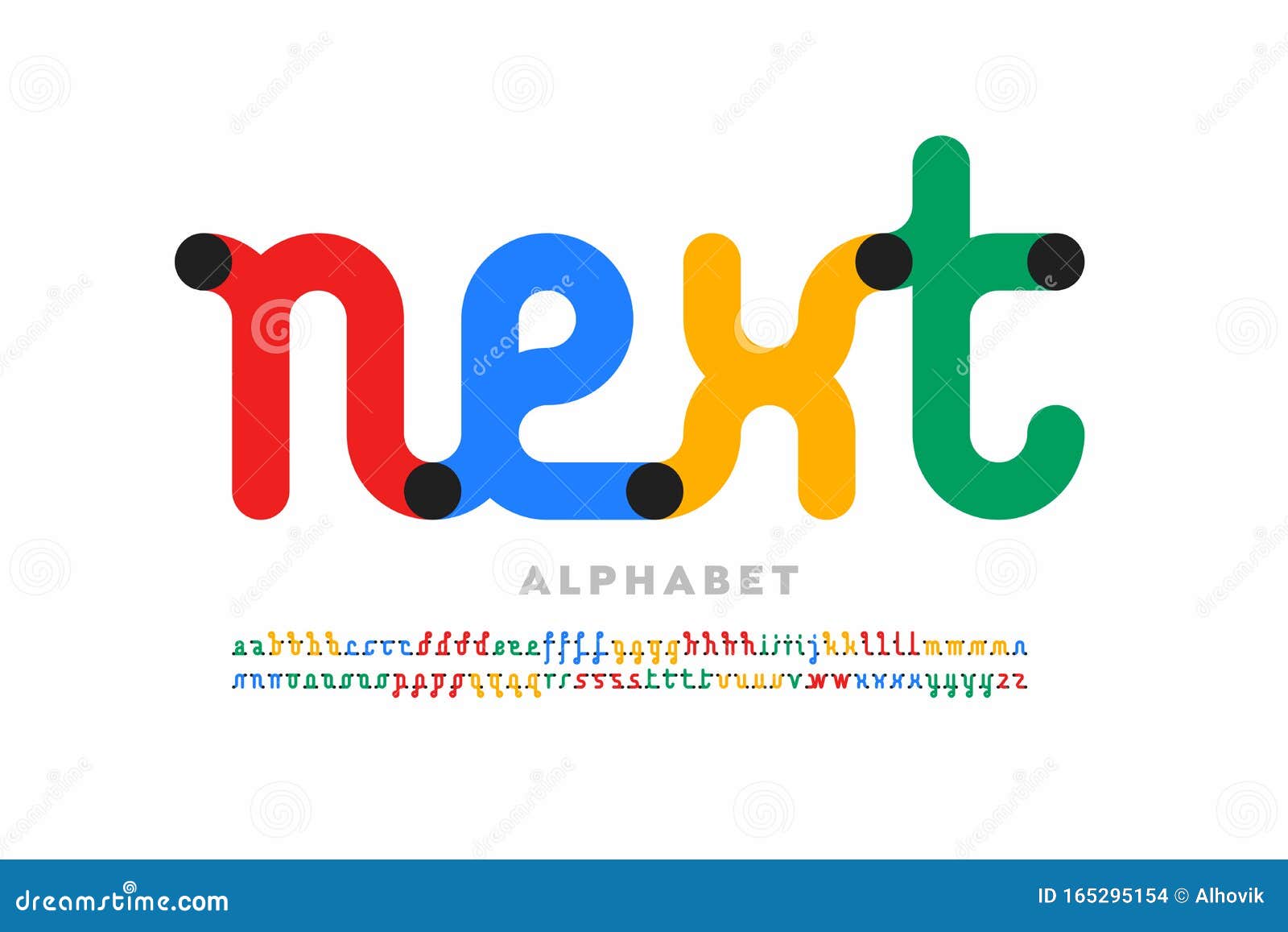 One line style font stock vector. Illustration of english - 165295154