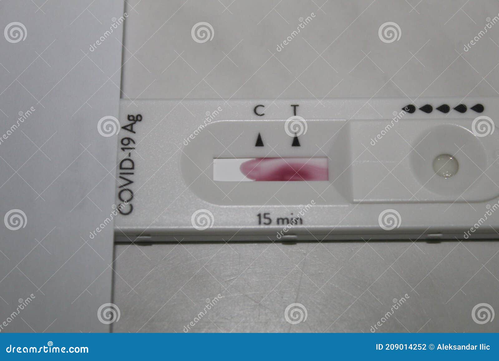 Staining of a Rapid Covid Test Stock Photo - Image of healthcare, blood ...