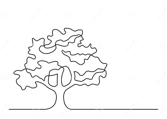 One line tree 4 stock illustration. Illustration of drawing - 112673560