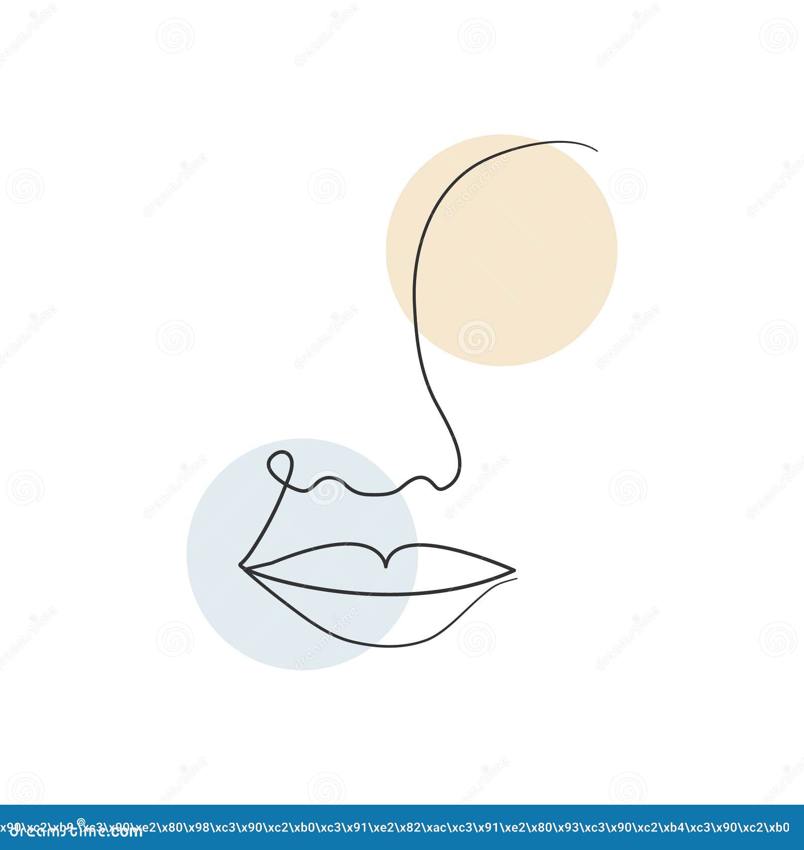 One Line Woman Drawing Face Minimalism Art Female Contour Portrait