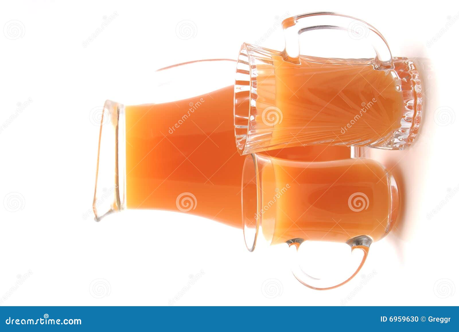 One Liter Pitcher and Two Glasses Stock Photo - Image of color, studio ...