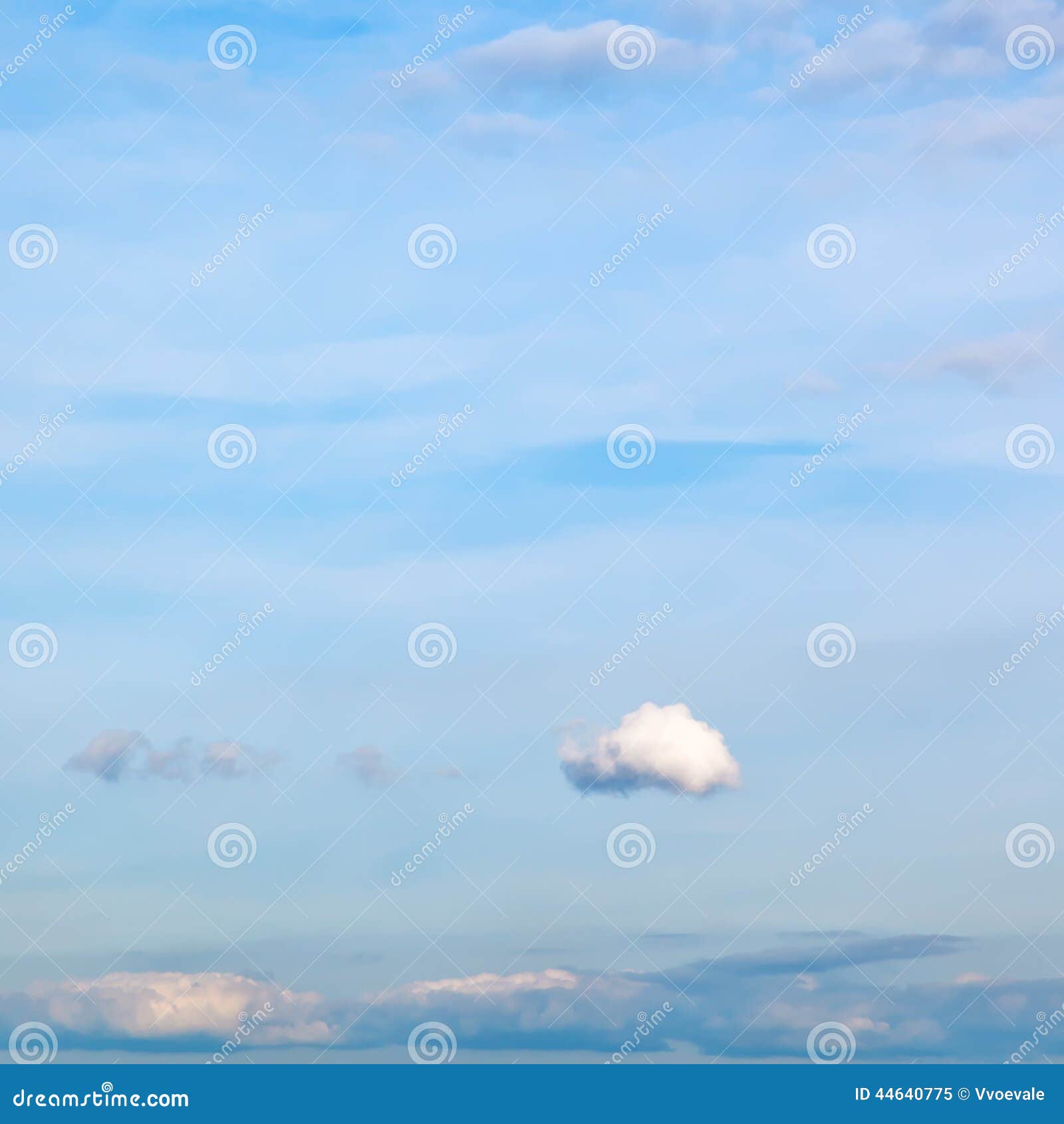 One Little Cloud in Blue Autumn Sky Stock Image - Image of high ...