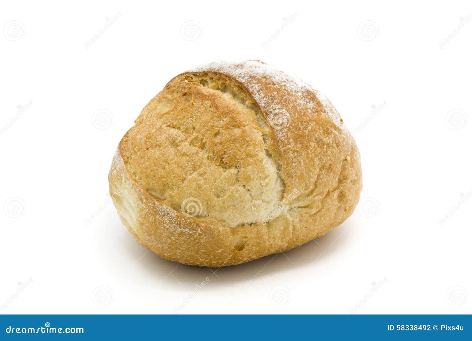 One Loaf of Round Fresh Sourdough Bread Stock Photo - Image of ...